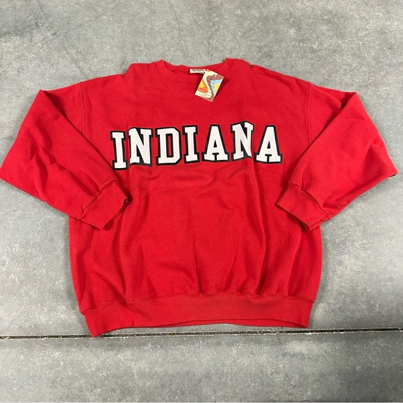 Vintage | Shirts | Vintage Tultex 9s Indiana University Iu Red Sweatshirt Xxl | Poshmark